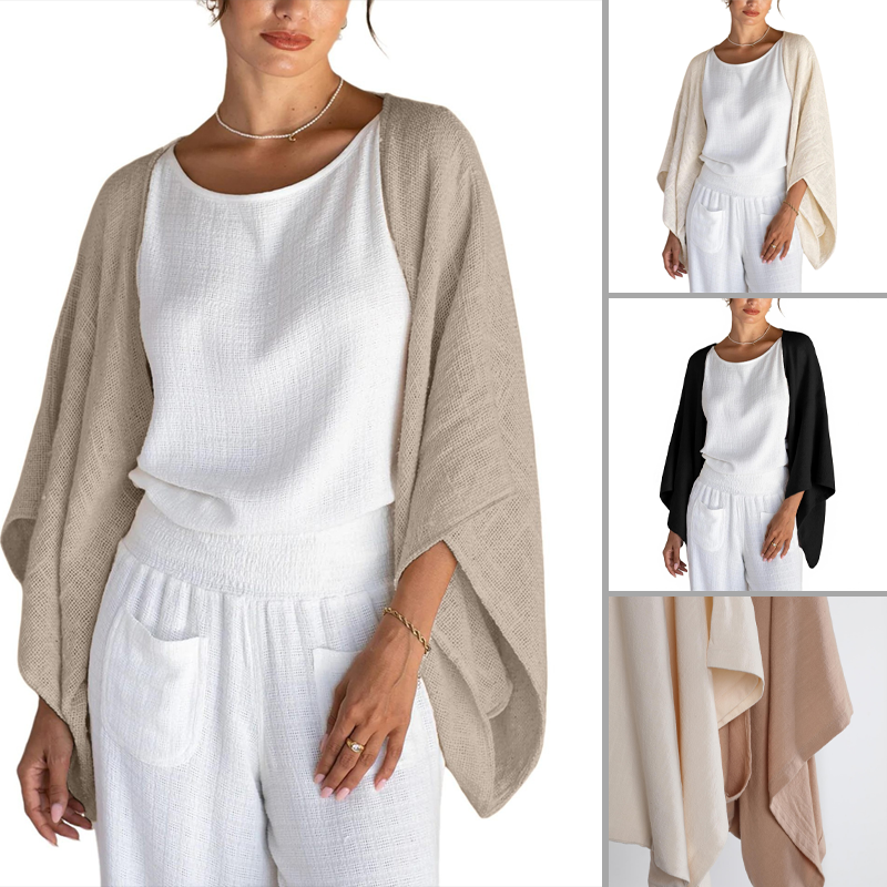 💖 Special Price £14.99🔥Last 3 Hours!!💝Women's Linen Cardigan 3/4 Sleev ...